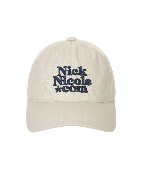 MUSINSA公式 | NICK&NICOLE NN DOTCOM SIGNATURE BALL CAP_BEIGE GRAY