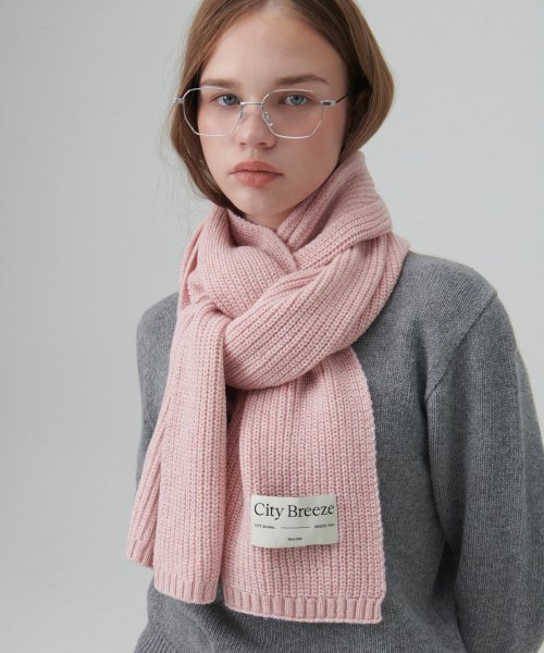 MUSINSA | CITYBREEZE WOMAN Wool knit muffler_PINK