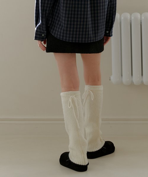 MUSINSA | YUPPE COLOR KNIT LEG WARMER_IVORY