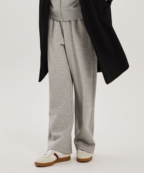 MUSINSA | AD HOC Unisex brushed wide pants (M-GREY) (HZALP91-51)