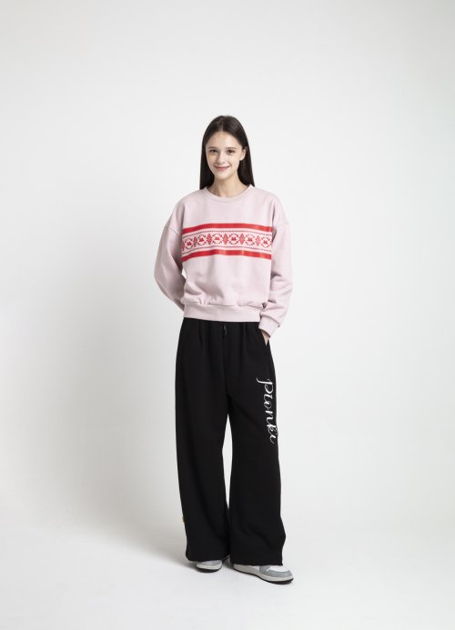 돕(DAUB) [daub X 효정] 여성 노르딕 맨투맨_PINK - 사이즈 & 후기 | 무신사