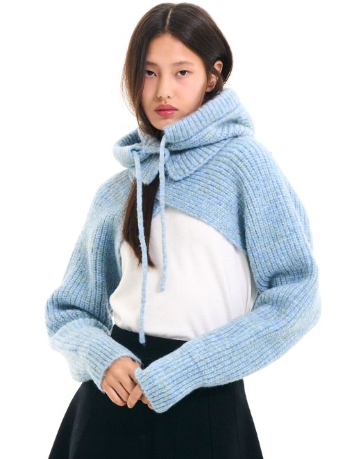 MUSINSA | GENERAL IDEA Hachi Bolero Knit Set [BLUE] / WBC3L05518SET