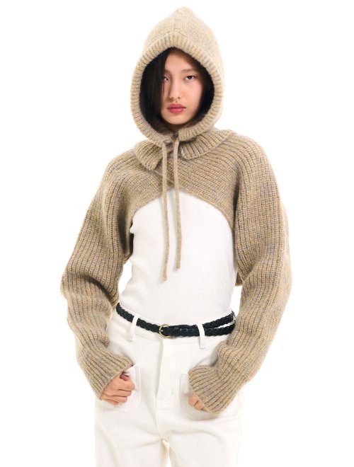 MUSINSA | GENERAL IDEA Hachi Bolero Knit Set [BEIGE] / WBC3L05518SET