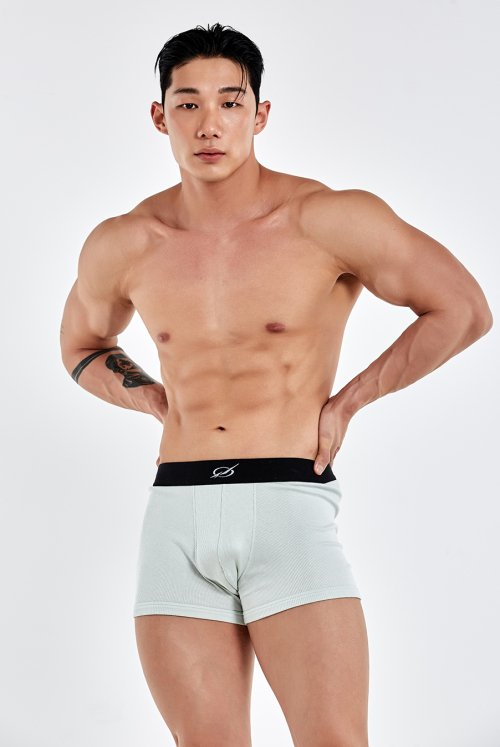 MUSINSA | 51PERCENT BASIC LOGO BOXER 3PACK (WH/BK/MI) - MINT