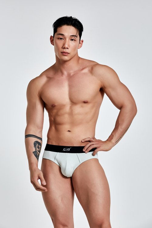 MUSINSA | 51PERCENT BASIC LOGO BRIEF 3PACK (WH/BK/MI) - MINT