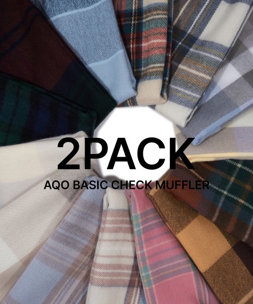 MUSINSA | AQO STUDIO SPACE [2PACK] 14 colors_Ako basic check muffler