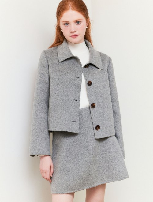MUSINSA | GENERAL IDEA Wool handmade jacket set [GREY] / WBC4L55590SET