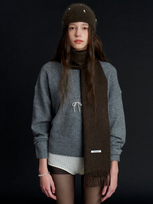 MUSINSA | LOVE ME MONSTER Soft Wool Muffler_BR (L234MSF040)