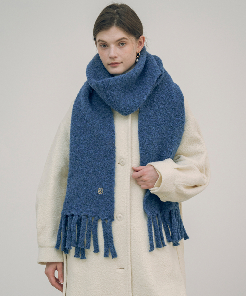 MUSINSA | SIYAZU SIAC3034 Boucle Big Muffler_Blue