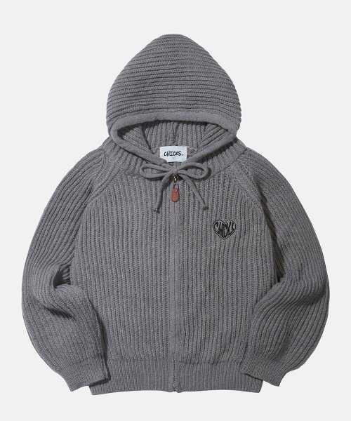 MUSINSA公式 | CHICKS HOFE Knit Hooded Hooded Zip-Up Tee