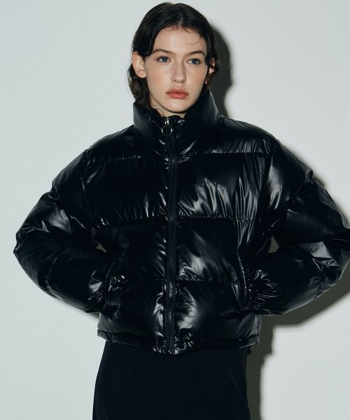 MUSINSA公式 | NICK&NICOLE GLOSSY CROP PUFFER PADDING_4 COLOR