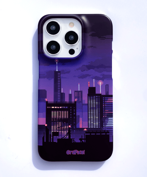 MUSINSA | GRAPIXEL City night hard phone case