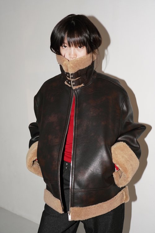 MUSINSA | DARED [UNISEX]CLOUD LEATHER B-3 MUSTANG