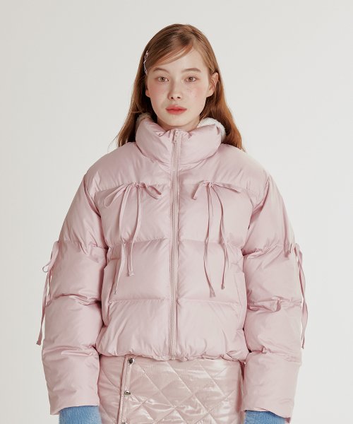 MUSINSA公式 | CRANK Ribbon duck down padding_pink