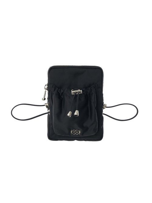 MUSINSA | KIJUN Drawstring Mini Bag Black