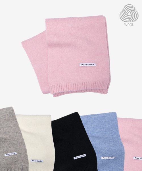 MUSINSA | PLACE STUDIO Basic plain knit muffler
