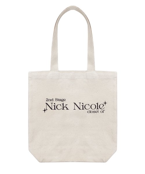 MUSINSA | NICK&NICOLE NICOLE LOGO LETTERING ECOBAG_OATMEAL