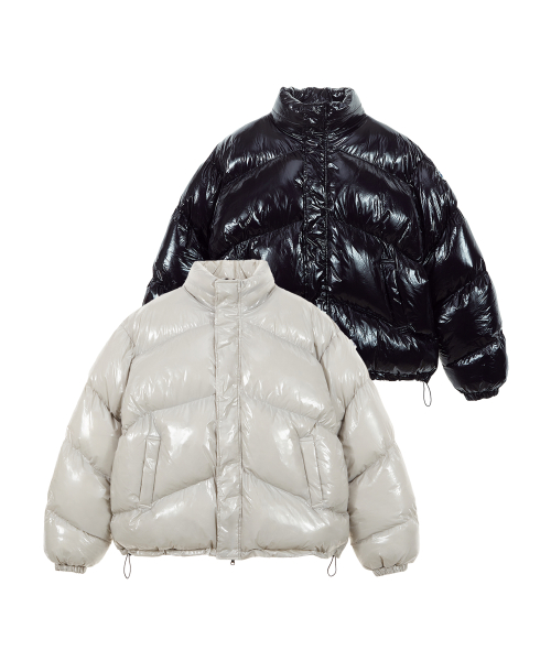 MUSINSA | ULKIN CANVAS Smurf Unisex Glossy Wellon Padding_(2 colors)