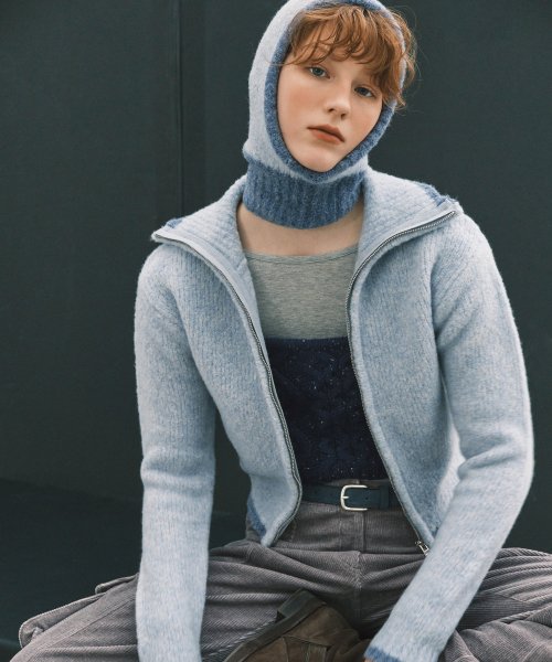 MUSINSA公式 | GROVE GRVR SPORTS_Knit zip-up_BLUE