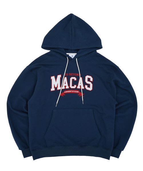 MUSINSA | MACASITE MACAS logo hood_navy