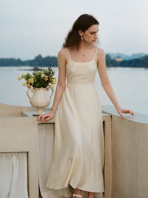 MUSINSA | SINCETHEN Sherbet String Long Dress