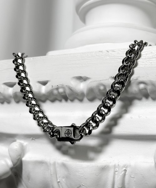 MUSINSA | BLESSED BULLET SS 8mm Reversible Classic Chain Necklace-Silver