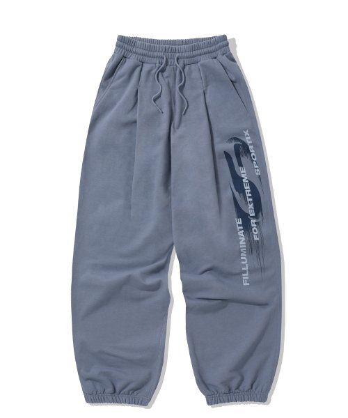 MUSINSA | FILLUMINATE Modify Symbol Logo Sweatpants-Blue