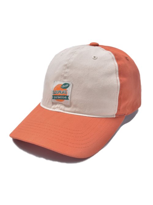 MUSINSA | SLEEPY EYES Orange Logo Cap - Orange