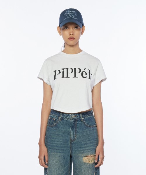 핍펫(PIPPET) Pippet Round Crop T-shirt (white) - 사이즈 & 후기 | 무신사