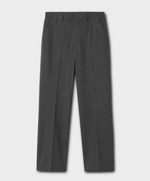 MUSINSA | NONBLANK W11 Wool blend semi-wide fit slacks_CHARCOAL GRAY