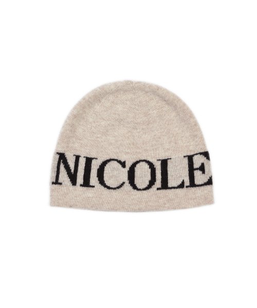 닉앤니콜(NICK&NICOLE) CASHMERE LETTERING JAQUARD BEANIE_BEIGE - 사이즈 & 후기 | 무신사