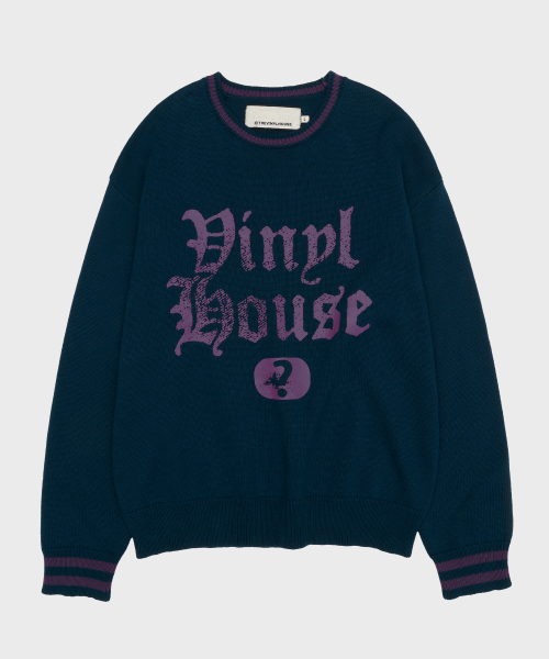 더바이닐하우스(THEVINYLHOUSE) QUESTION MARK SWEATER NAVY (VH2ESUK600A) - 사이즈 ...