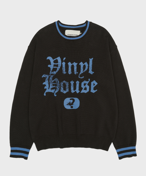 MUSINSA | THEVINYLHOUSE QUESTION MARK SWEATER CHARCOAL (VH2ESUK600A)