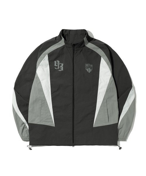 MUSINSA | 1993STUDIO Color block 93 sporty zip-up jacket_Charcoal