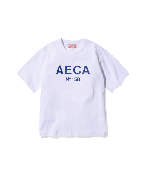 에이카화이트(AECA) AECA BIG LOGO TEE-WHITE/NAVY - 사이즈 & 후기 | 무신사