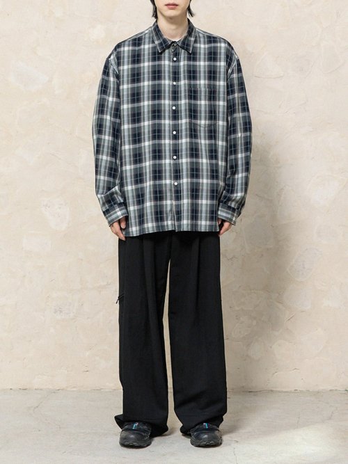 MUSINSA | BEGIN202 Rayon Ombre Check Shirts