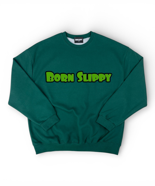 본슬리피(BORN SLIPPY) Born Slippy Logo Sweatshirts (Green) - 사이즈 & 후기 | 무신사