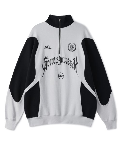 MUSINSA | GOTTER GALLERY LINE SHELL HALF ZIPUP SWEATSHIRT_BK