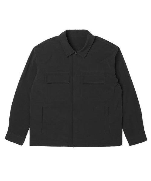 MUSINSA | AD HOC Men's two-pocket modified synthetic shirt (BLACK ...