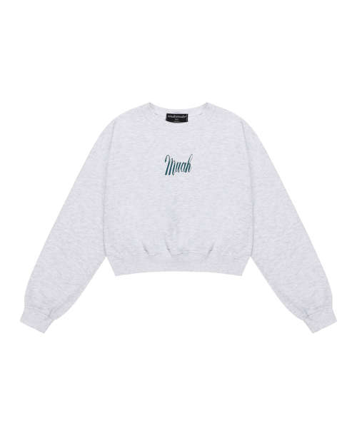 MUSINSA | MUAHMUAH Mua Authentic Crop Sweatshirt [3color]