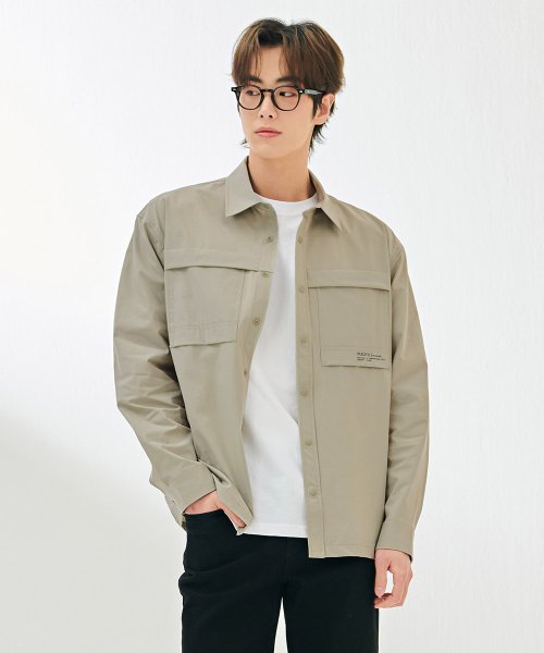 MUSINSA | CHASECULT Men's Stretch Shirt Jacket - DBRK5422C0V