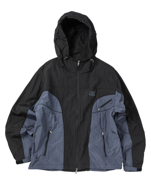 MUSINSA | TRAVEL Color Match Nylon Metal Windbreaker Black