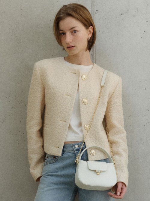 MUSINSA | DEMERIEL Tilda Flap Bag Mini Cream