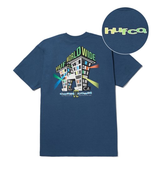 MUSINSA | HUF CLUB HOUSE S/S TEE [SLATE BLUE]