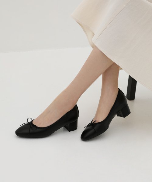 MUSINSA | SAPPUN Letive Basic Ribbon Pumps Heel (4cm)