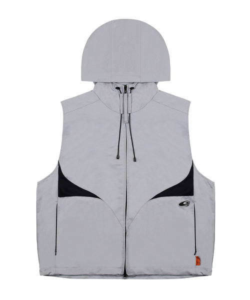 MUSINSA | GLACK GJ055 Silo Hooded Vest (GRAY)