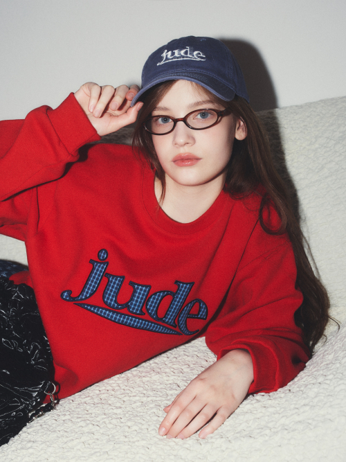모어쥬드(MOREJUDE) Jude logo patch sweatshirt red - 사이즈 & 후기 | 무신사