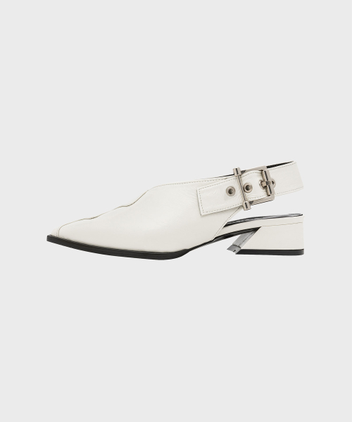 MUSINSA | CAHAYA Belted slingback_off white