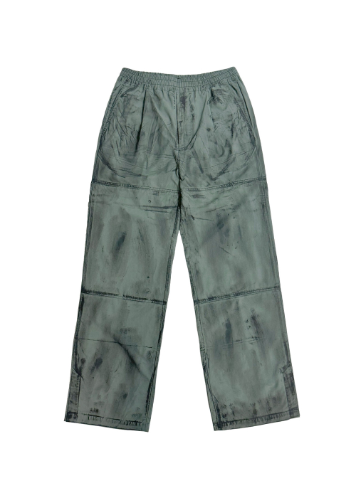 MUSINSA | HEDER HELEN WASHED SHELL PANTS GREEN
