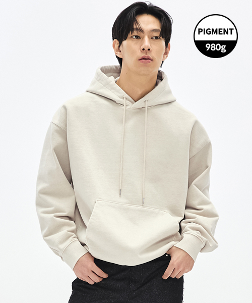 MUSINSA | SOVERMENT 980G Pigment Cut Hood-Sand Beige-